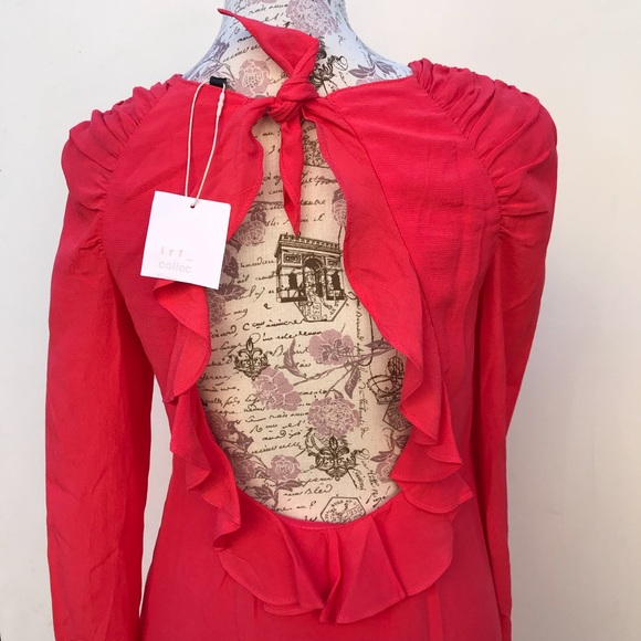 Zara | Dresses | Zara Ruffled Open Back Dress | Poshmark